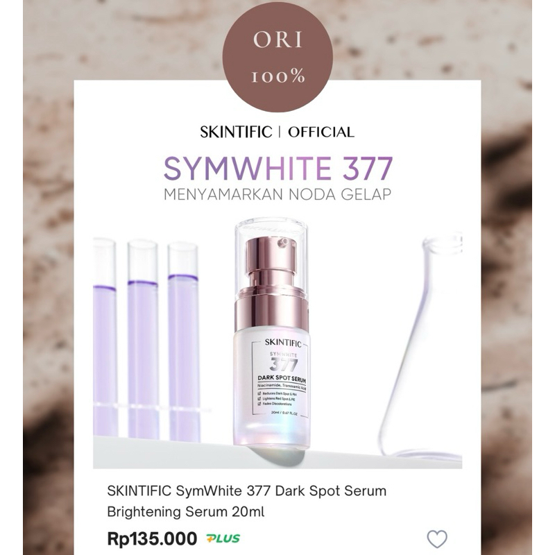 Jual SKINTIFIC SymWhite 377 Dark Spot Serum 20ml | Shopee Indonesia
