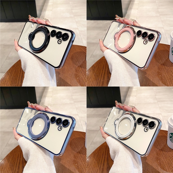 Jual Case Samsung A14 A15 A24 A34 A35 A52 A52S A54 A55 LUXURY RING PLATING BRACKET CLEAR Silikon ...