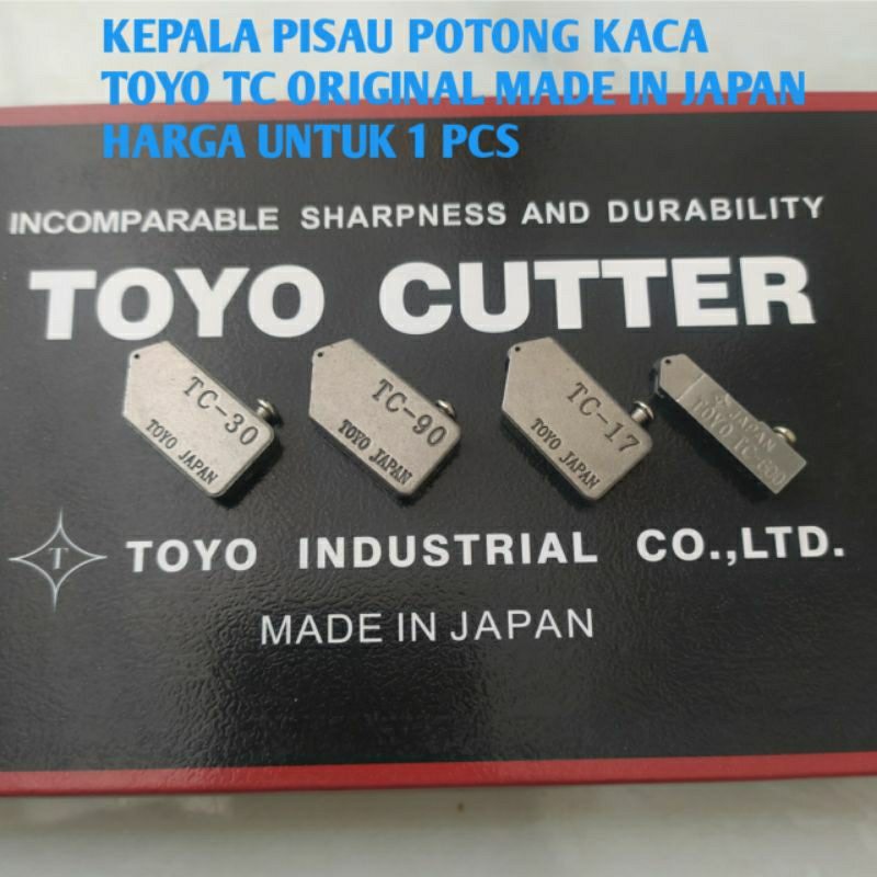 Jual kepala pisau potong kaca original toyo tc 90 tc 17 tc 30 tc 600 isi ulang pemotong kaca ...