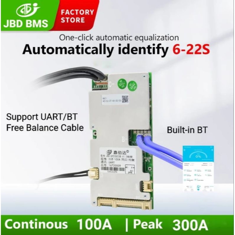 Jual JBD SMART BMS 100A UART Bluetooth 6-22S | Shopee Indonesia