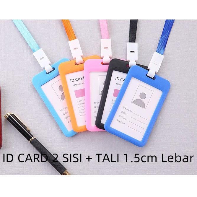 Jual Name Tag ID Card Holder Gantungan Kartu Nama Atau Panitia Satu Set ...