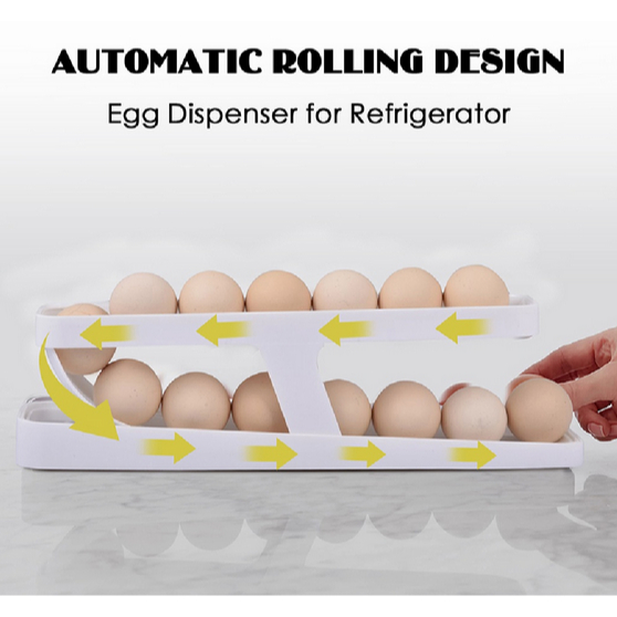 Jual HPSELL Rak Kotak Telur 2 Tingkat Storage Egg Wadah Tempat ...