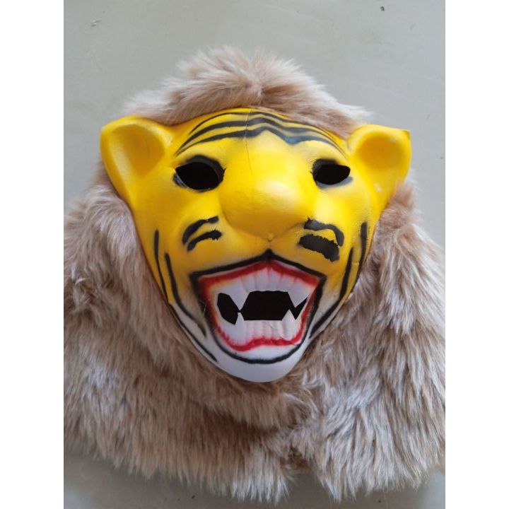 Jual MAINAN PRANK TOPENG BULU SPON / topeng monyet bulu bulu macan ...