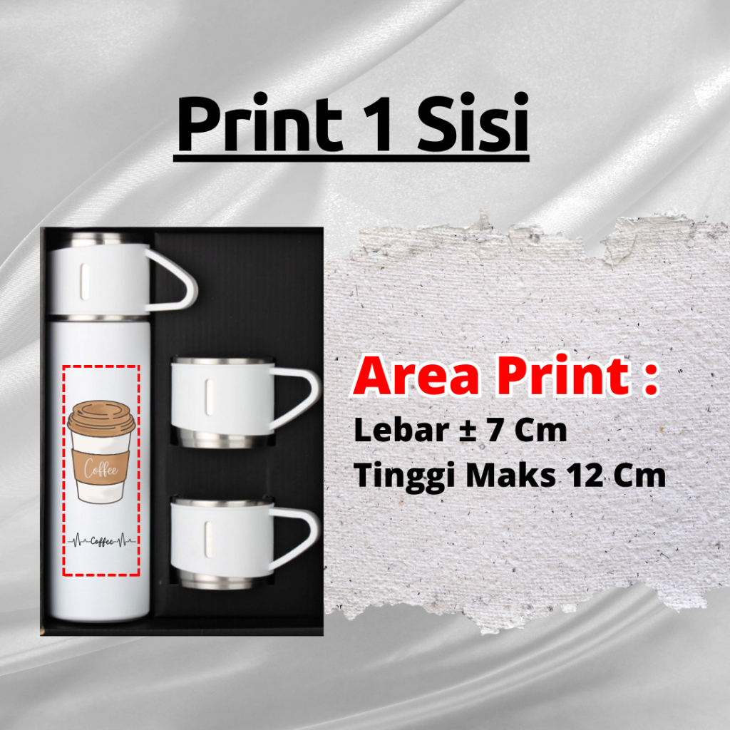 Jual Termos Sultan Custom Nama Vacuum Flask Set Print Uv Berwarna Nama ...