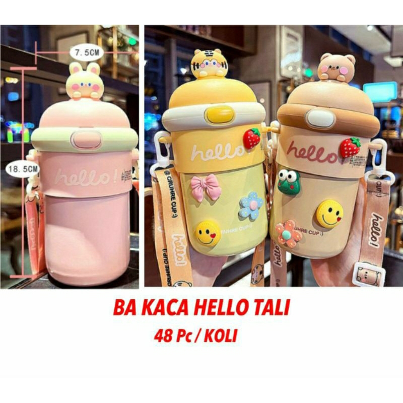 Jual BOTOL KACA HELLO ADA TALI | Shopee Indonesia