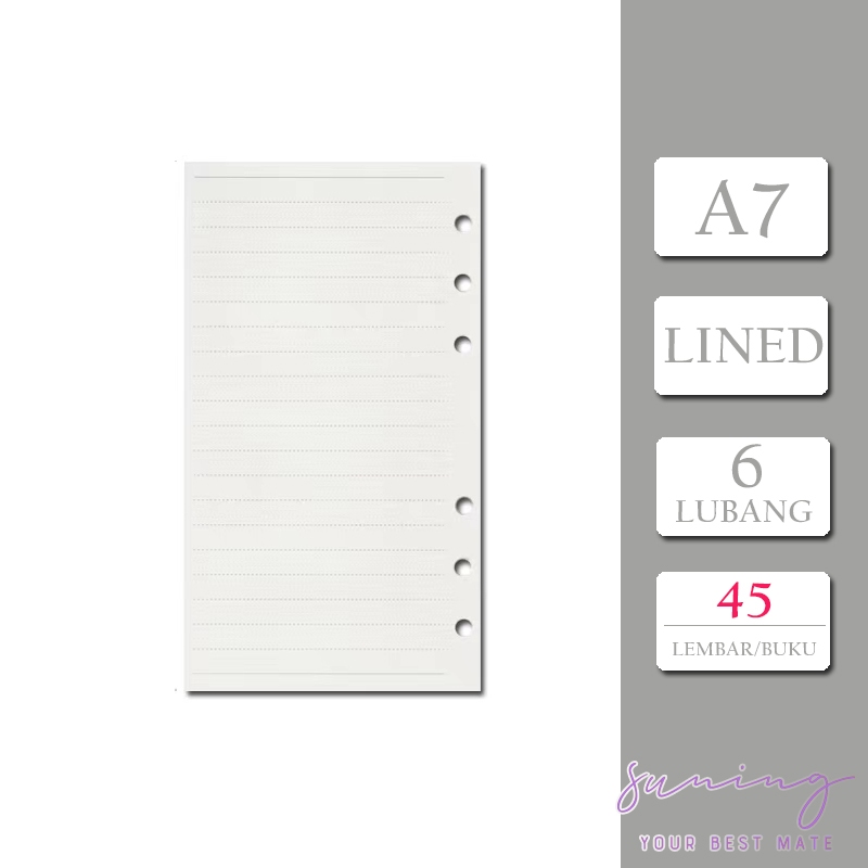 Jual Notebook refill Line & Blank KERTAS ISI BINDER A5/B5 LOOSE LEAF 6 ...