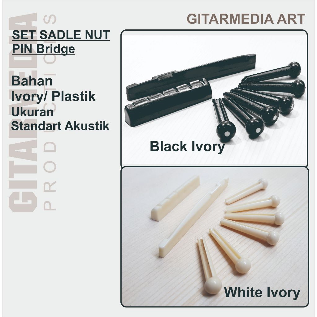 Jual Nut gitar akustik-saddle nut saddle bridge akustik-pin senar ...
