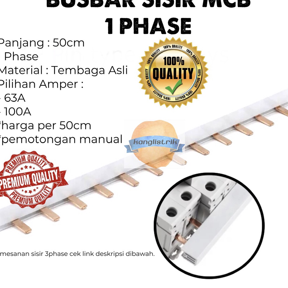 Jual Ready BWD BUSBAR SISIR MCB 1 PHASE SISIR MCB 1P 63A 1A Baru | Shopee Indonesia