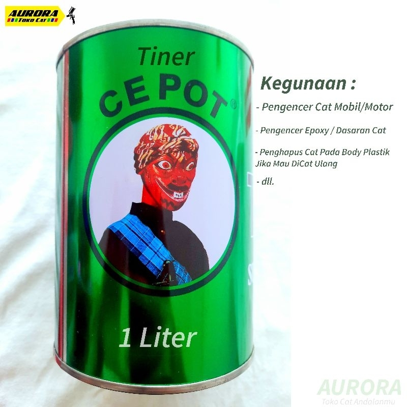 Jual Sapporo Thinner Cepot Super HG Hijau / Perontok Cat 1 Liter ...