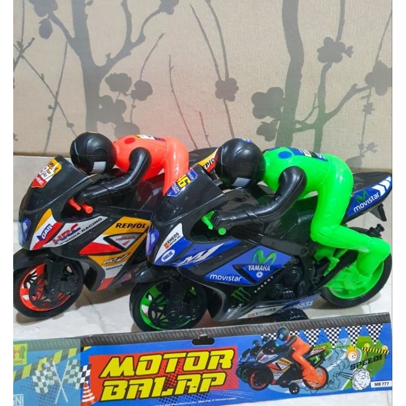 Jual ARFB - Mainan Anak Motor Balap Motorcycle Mesin Friction MR777 ...