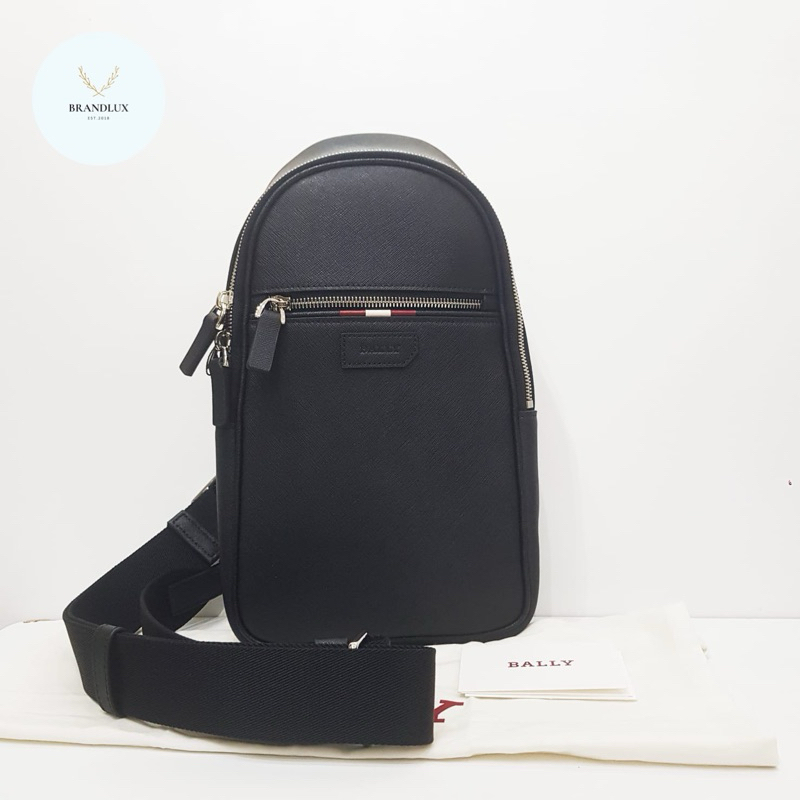 Jual BALLY phill Backpack sling crossbody black bovine | Shopee Indonesia