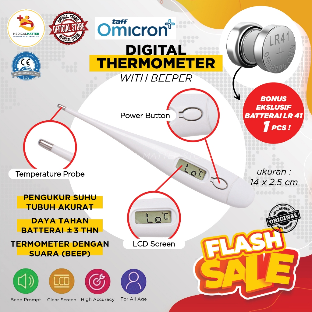 Jual Digital Termometer Ketiak Digital Beeper, Alat Ukur Suhu Tubuh ...