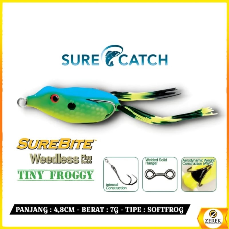 Jual LURE SURECATCH TINY FROGGY 4.8CM/7G | SOFT FROG | UMPAN KODOK | CASTING | Shopee Indonesia