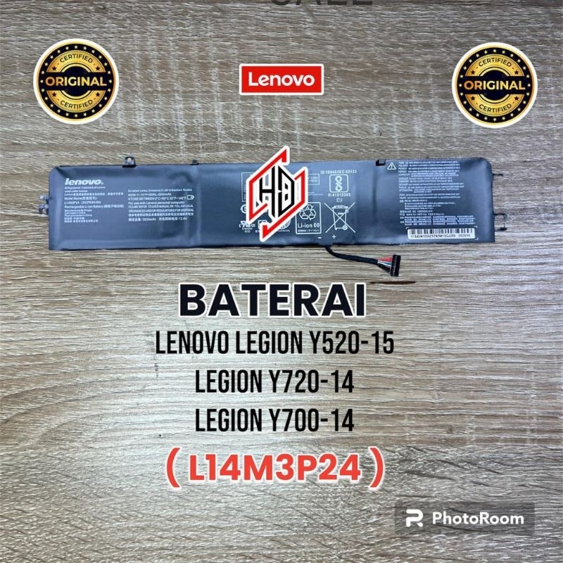 Jual Battery Baterai Laptop ORIGINAL Lenovo Legion Y520-15IKBN L14M3P24 ...
