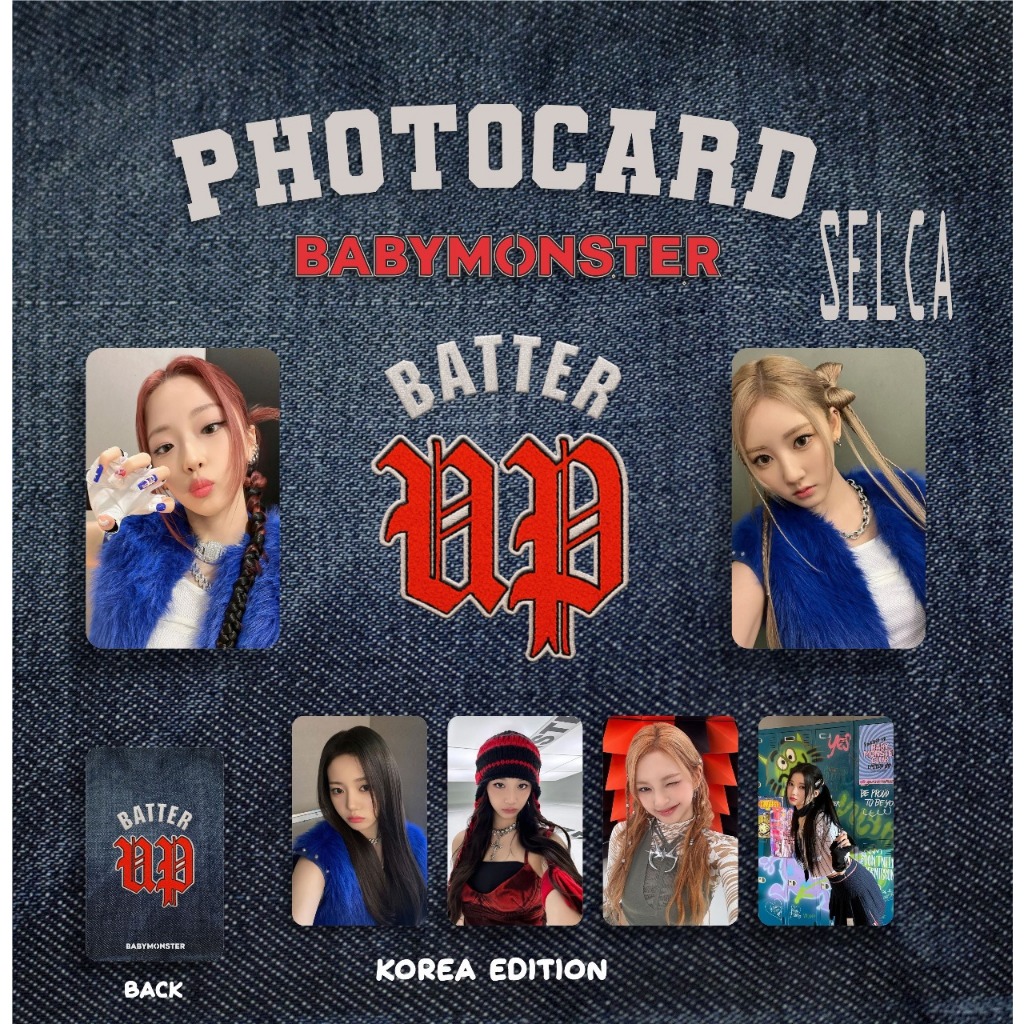 Jual Photocard Premium Baby Monster Batter Up Selca Selfie Ver Unofficial Asa Ruka Chiquita ...