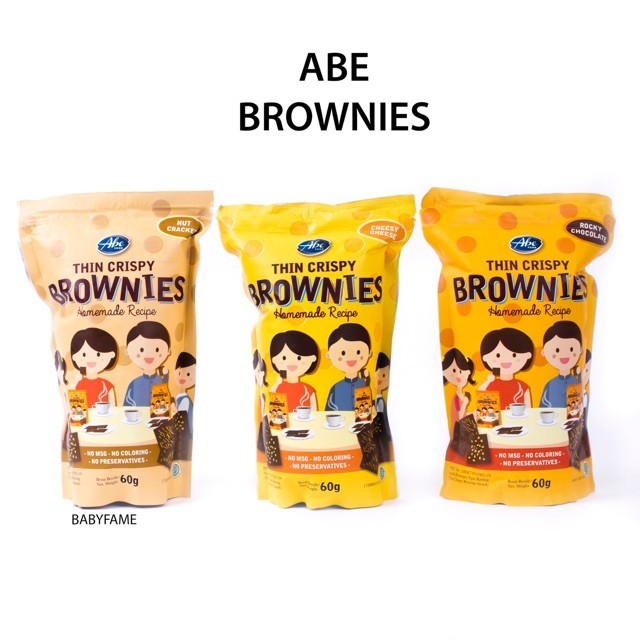 Jual Abe Food Thin Crispy Brownies 60gr - Snack Bayi - Cemilan Anak ...