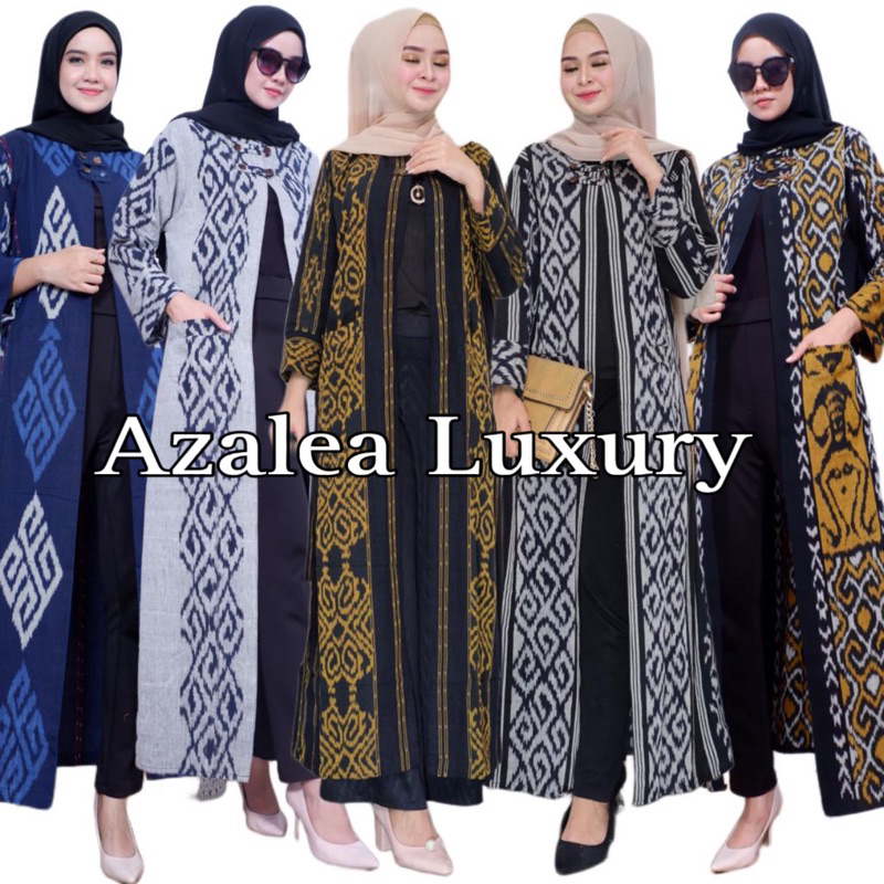 Jual Atasan Wanita Outerwear Cardigan Long Outer tenun Kardigan Wanita ...