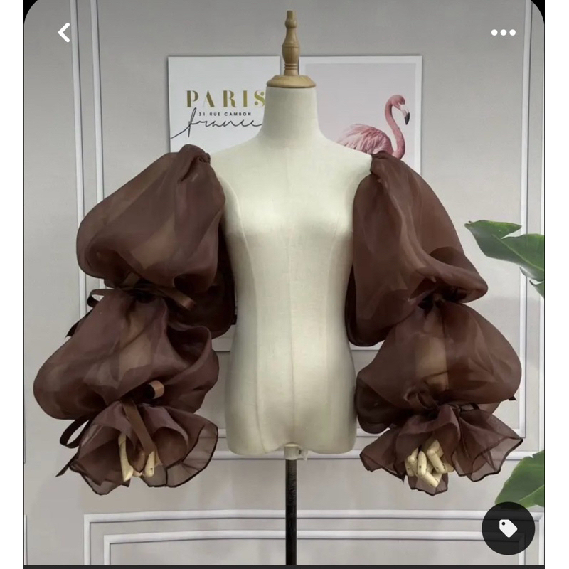 Jual HOT Fashion lengan match Organza tambahan / Lengan organza lepas ...