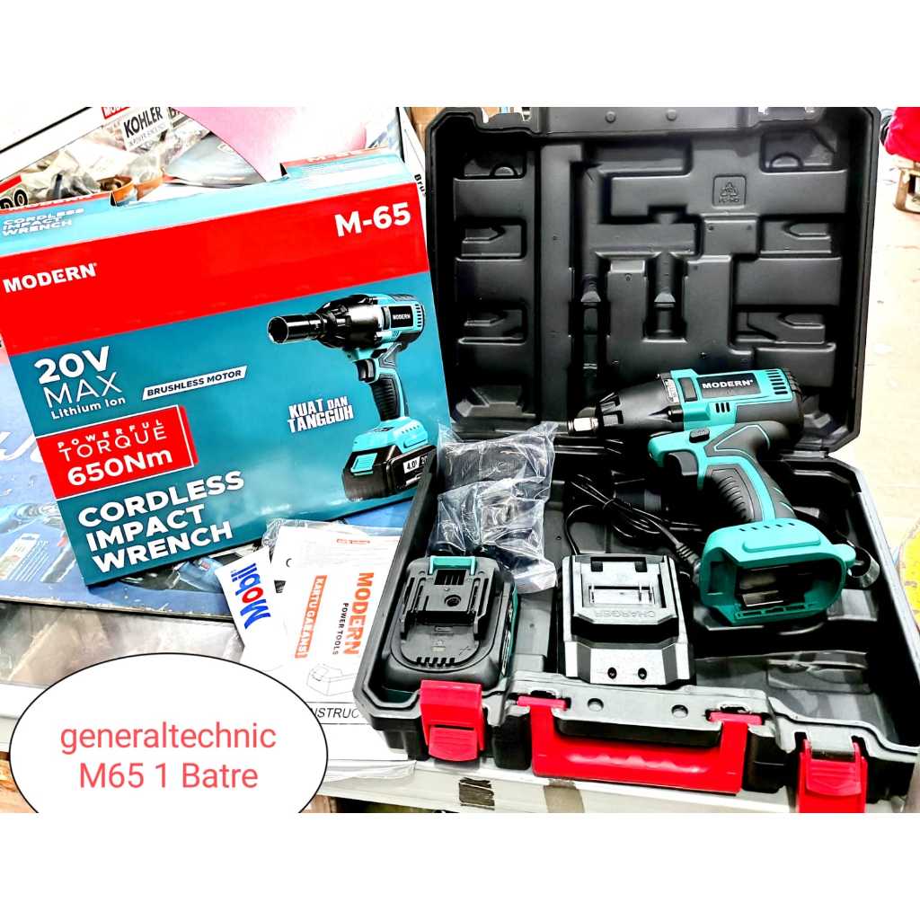 Jual Cordless Impact Wrench M65 Modern 20V M-65 Modern M65 Impak Batre ...