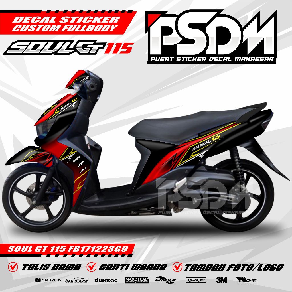 Jual stiker decal yamaha soul gt 115cc fullbody ( code : soul gt 115 ...