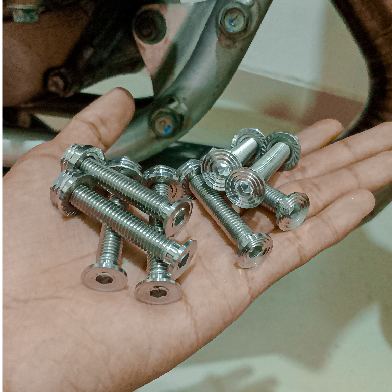 Jual Baut L Stainles SLIM SPIRAL Baut Dudukan Mesin Rangka Ke Breket ...