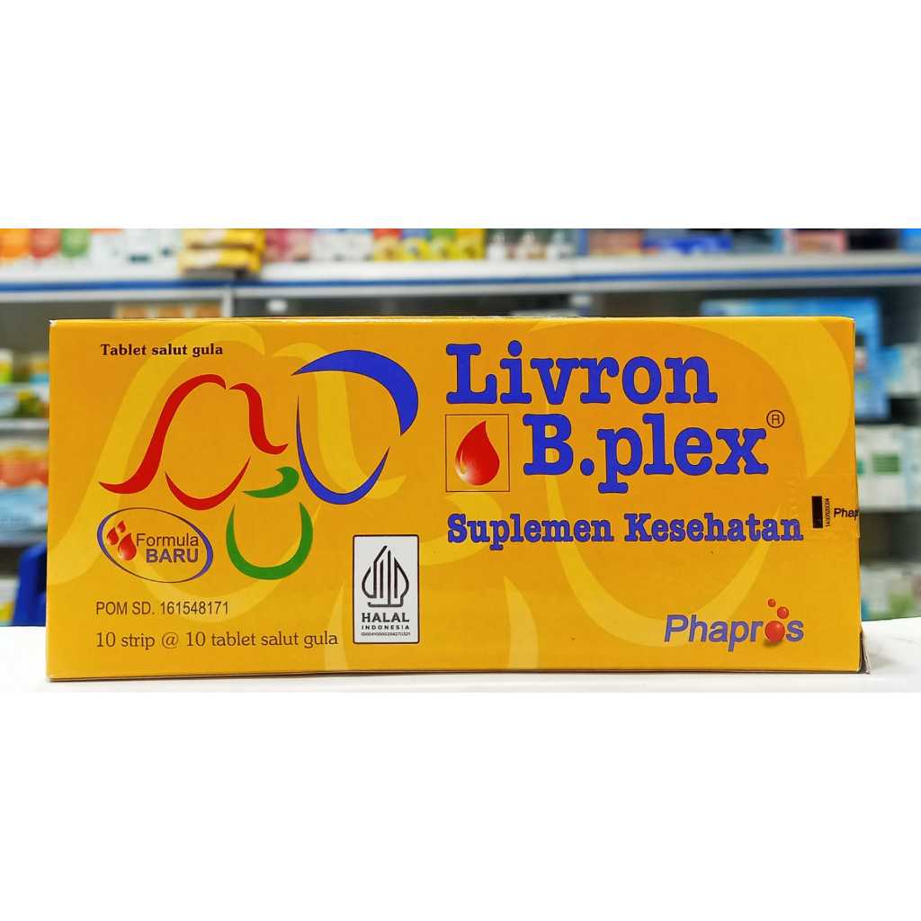 Jual LIVRON B-PLEX (1 KOTAK ISI 100 TABLET) - MEMBANTU MEMELIHARA DAYA ...