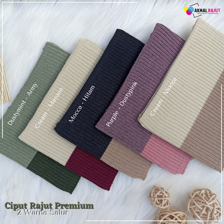 Jual Ciput Rajut Inner Bandana Hijab Premium 2 Warna Salur Daleman ...