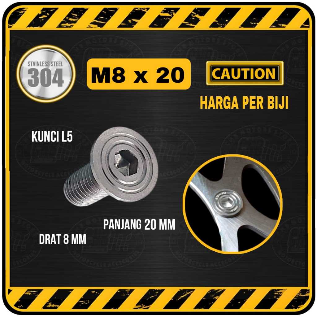 Jual BAUT L STAINLESS PIRINGAN DISK CAKRAM UNIVERSAL CUSTOM HANDMADE | Shopee Indonesia