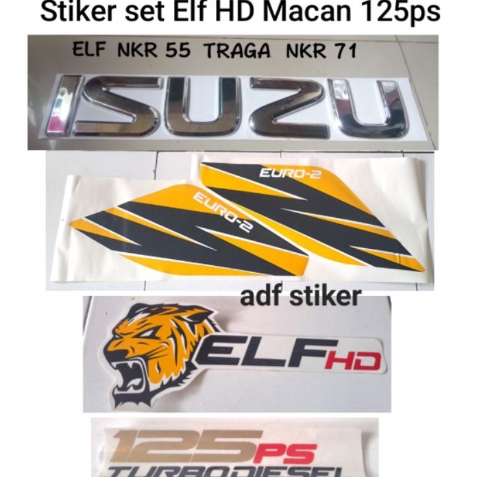 Jual Harga Heboh Stikeremblem set isuzu elf nkr 71 macan Stiker emblem ...
