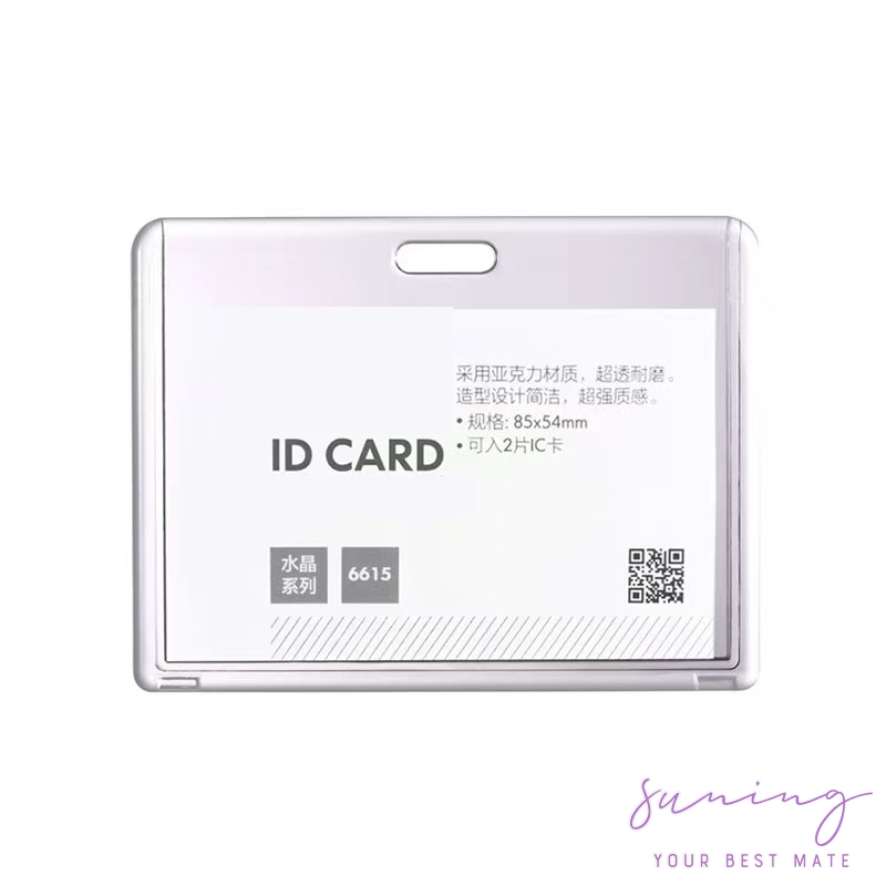 Jual Holder Id Card Acrylic Id Card 2 sisi Tempat Kartu Id Card Member ...