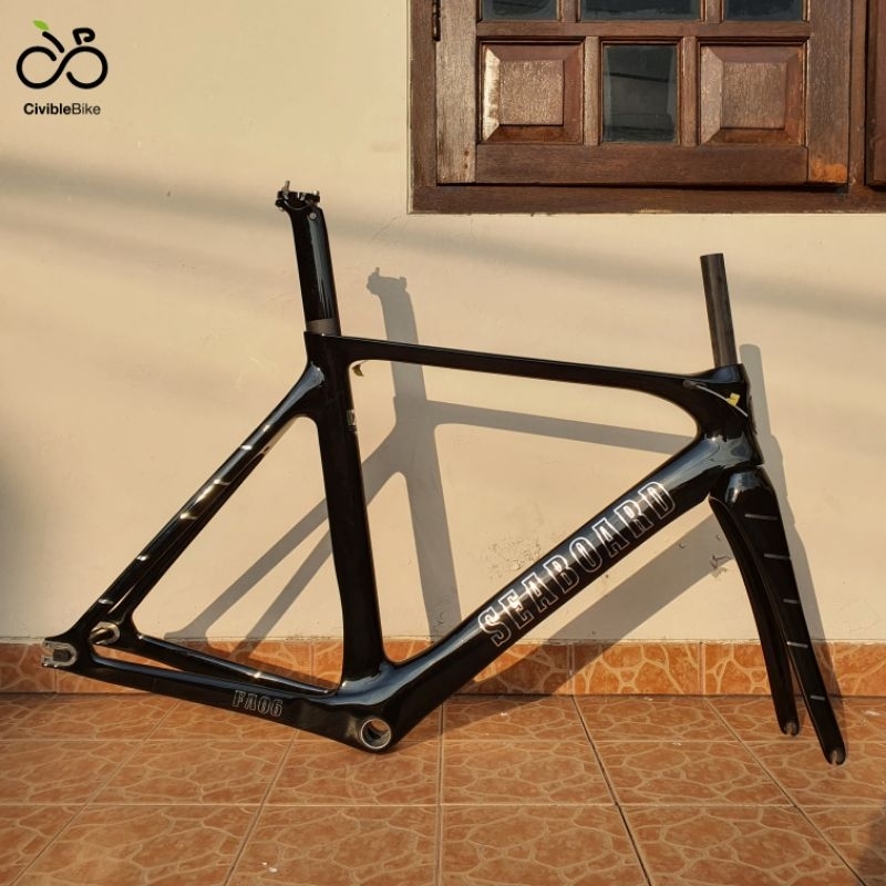 Jual Frameset Seaboard Fa06 Full Carbon Fixie Track Super Ringan ...