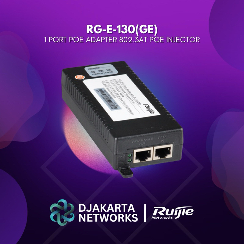 Jual RG-E-130(GE) RUIJIE REYEE RG-E-130GE 802.3AT STANDARD POE ADAPTER ...