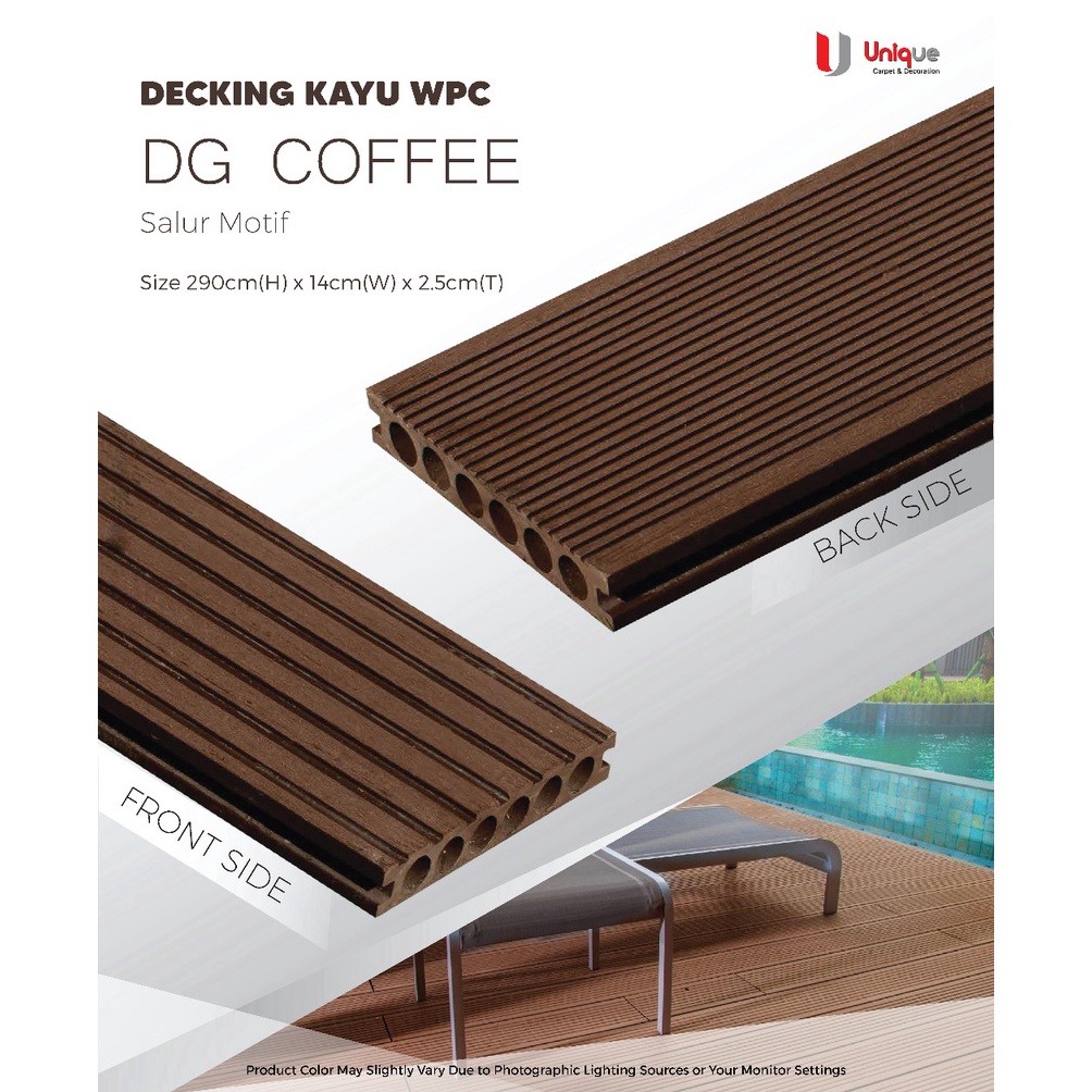 Jual Super Promo Decking WPC Outdoor Lantai Kayu Kolam Renang Pool Taman RA | Shopee Indonesia