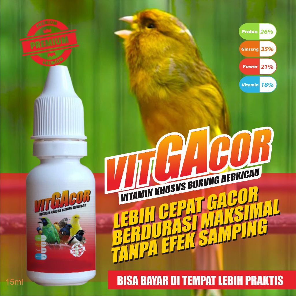 Jual VIT GACOR KENARI NGEDUR NGOCEH NGEROLL MAKSIMAL 15ml | Shopee ...