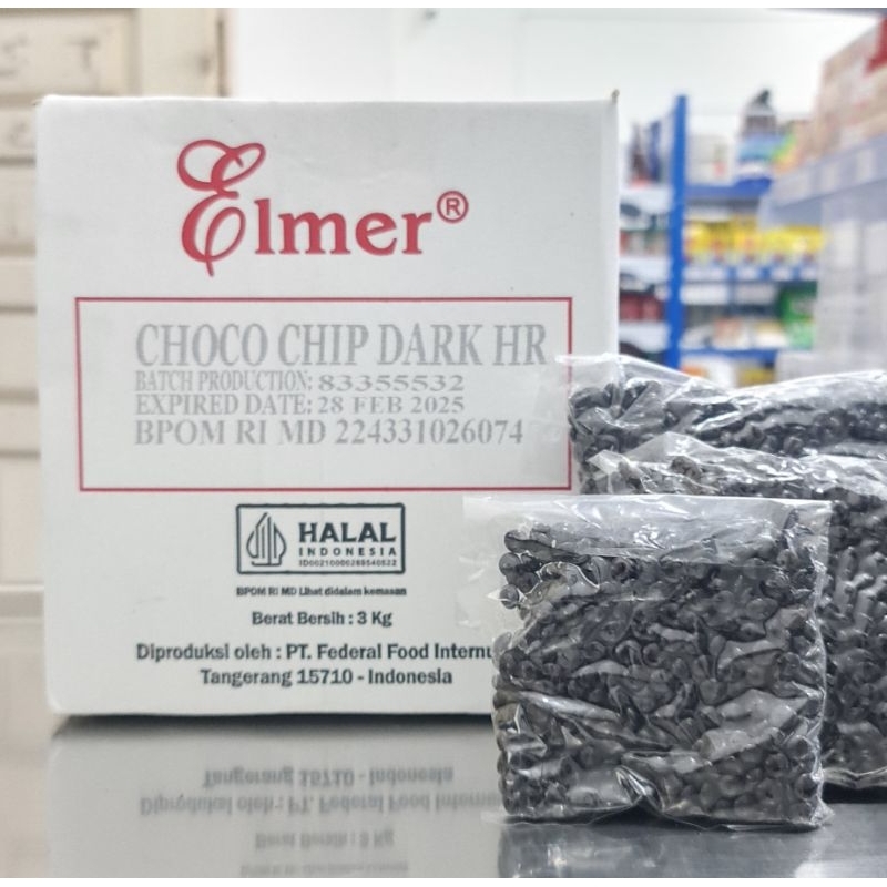 Jual Elmer Choco chips 250gr ED Juli 2026/Coklat Chips Elmer/Elmer ...