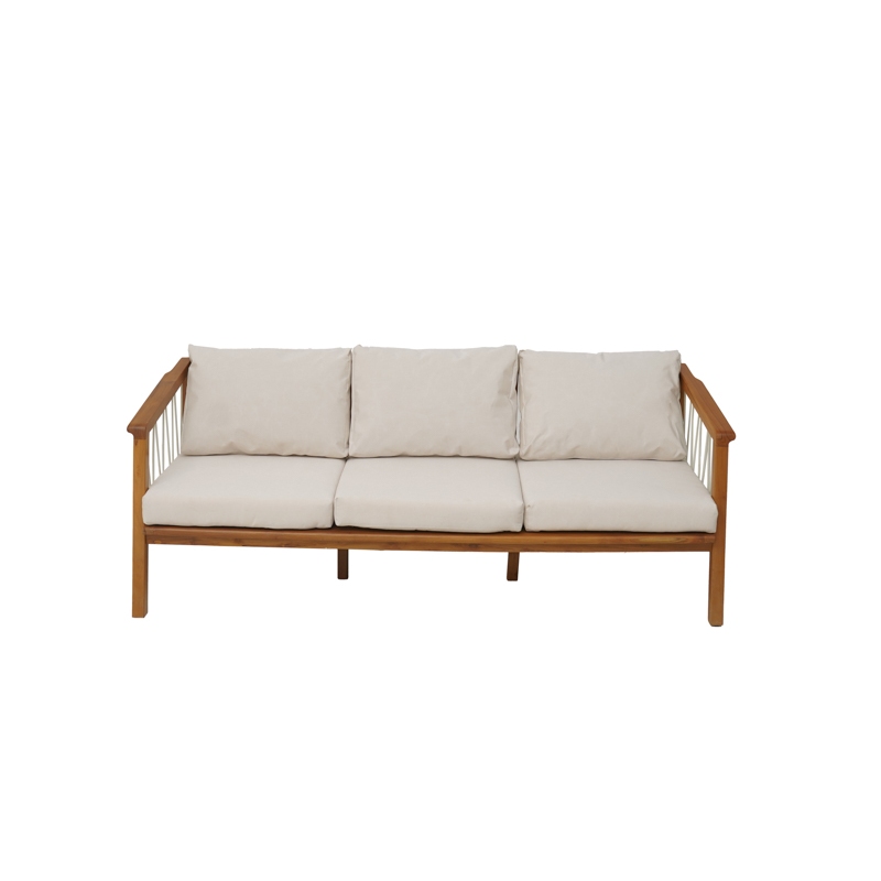 Jual HORESTCO Sofa 3 Seater Anyam Kayu Madrid Minimalis untuk Hotel dan ...