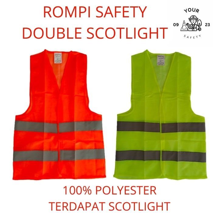 Jual Rompi Safety Polyester Jaring / Rompi Safety Proyek / Safety Vest ...