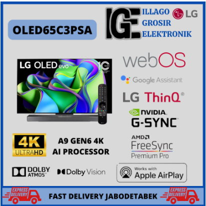 Jual TV LG 65C3 OLED TV 65 INCH SMART TV UHD 4K DOLBY VISION ATMOS OLED65C3PSA | Shopee Indonesia