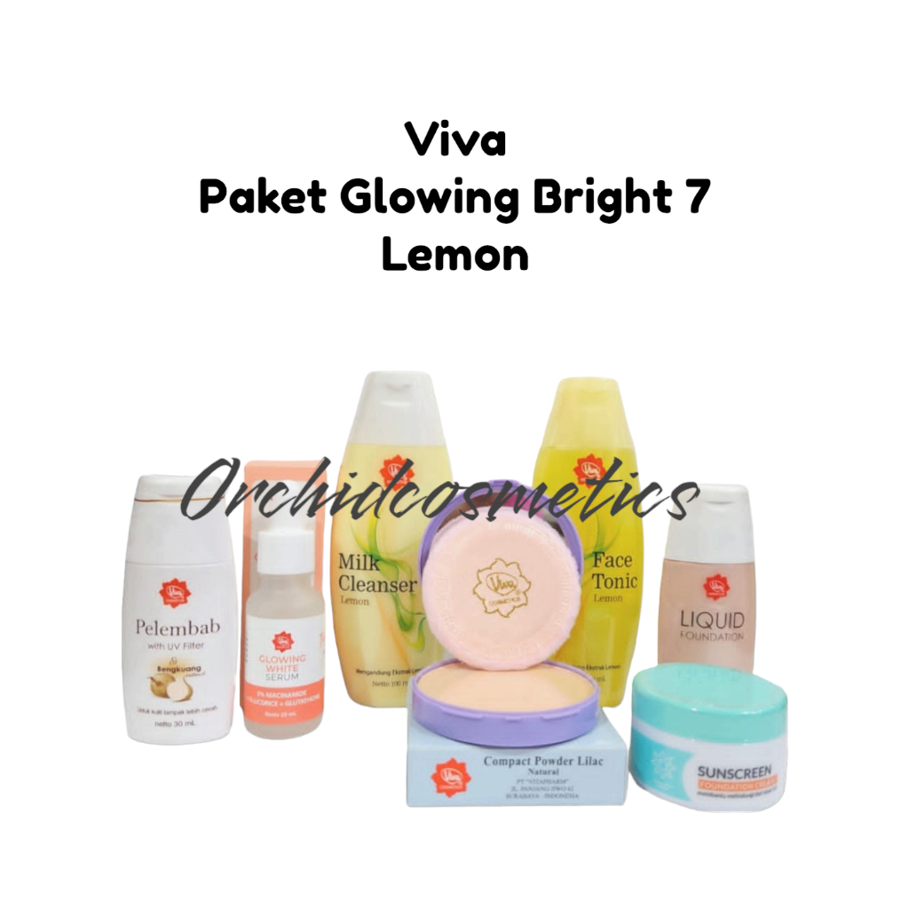 Jual VIVA PAKET GLOWING BRIGHT 7/ VIVA PAKET SKIN CARE&MAKE UP HEMAT ...