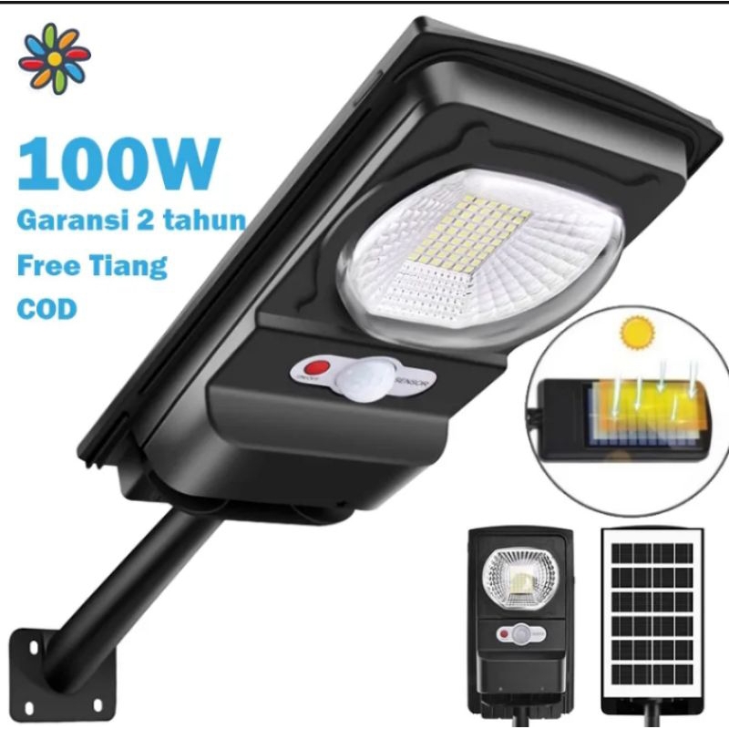 Jual Lampu PJU Solar cell tenaga matahari 100 watt | Shopee Indonesia
