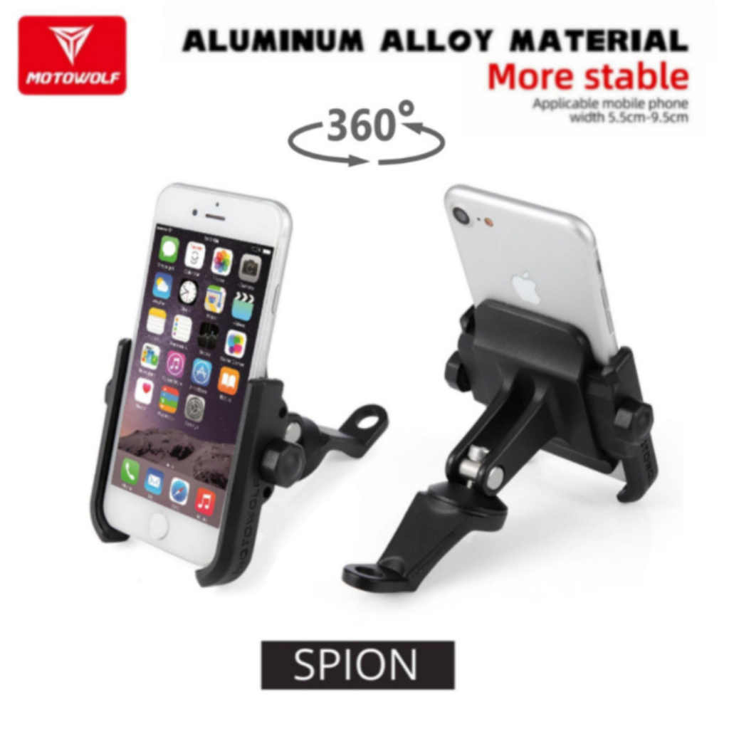 Jual Phone Holder Motowolf V3 Holder HP Motor Stang Spion Almunium Alloy | Shopee Indonesia