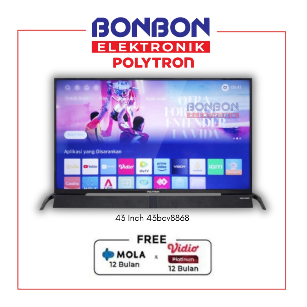 Jual POLYTRON LED TV 43 Inch SMART TV PLD 43BCV8868 / 43-BCV8868 ...