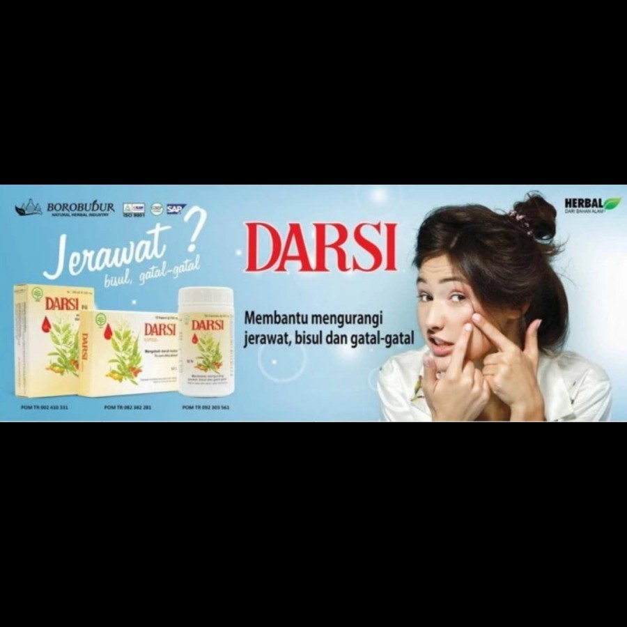 Jual DARSI JAMU 100 PIL (MENGATASI JERAWAT,BISUL,GATAL2 DAN BERSIH ...