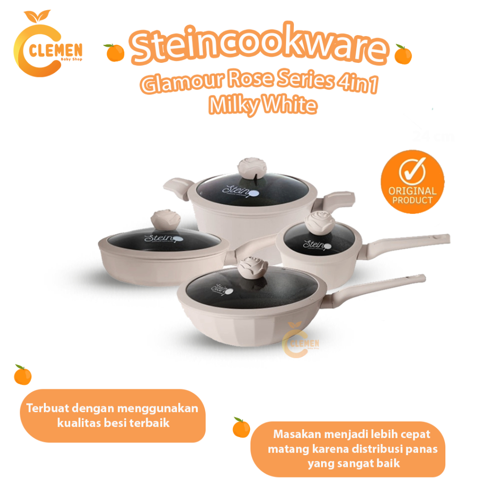 Jual Steincookware Paket Glamour Series 4in1 Milky White | Shopee Indonesia