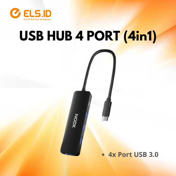Jual USB Hub 4 Port (4in1) NODX Xport Basic + Power Port | Shopee Indonesia