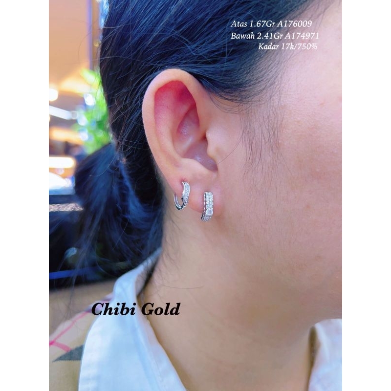 Jual CHIBIGOLD - Anting emas super kilat emas 750 kadar 17K A176009 ...