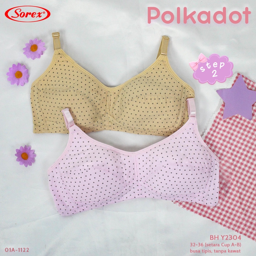 Jual Bh Bra Remaja Sorex Y 2304 Cup A (32-36) Kait 2 Step 2 Motif ...