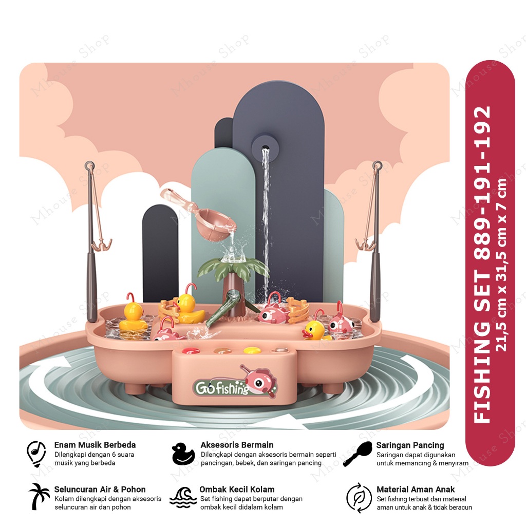 Jual FISHING SET PLAY 889 / MAINAN ANAK PANCING MEMANCING BEBEK DUCK ...