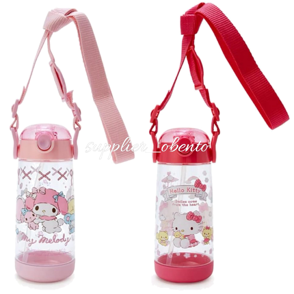 Jual [Sanrio] Sanrio One-Touch Bottle Plastic Water Bottle With Straw ...