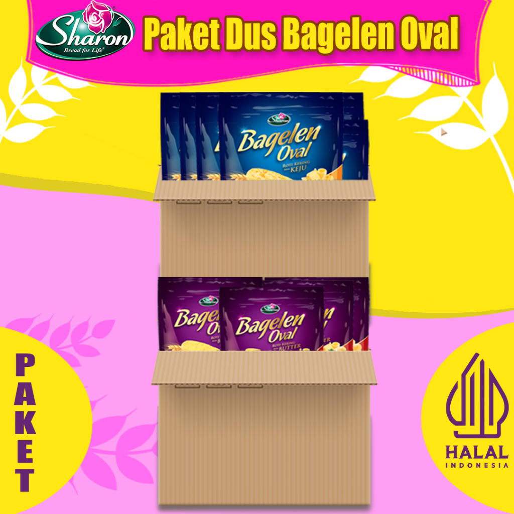 Jual ( PAKET DUS ) Roti Kering Bagelen Sharon Bakery 200gr | Shopee ...